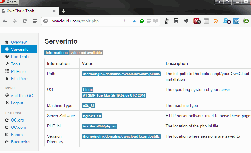 ownCloud install & configuration on Nginx - CentminMod.com LEMP Nginx web stack for CentOS ...